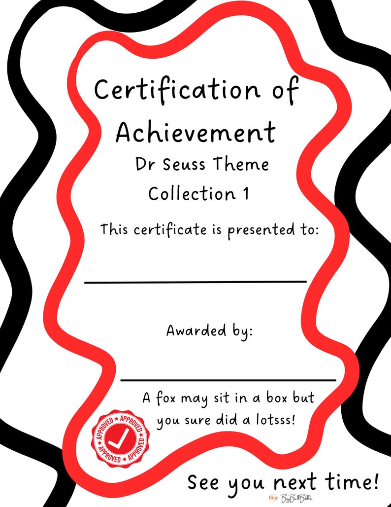 Dr Seuss Themed Activities PDF Download - Etsy