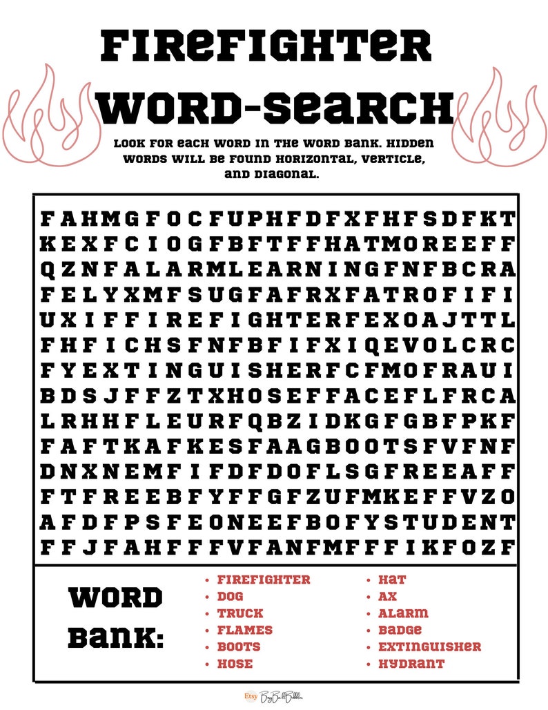 Firefighter Collection 21 Pages Download, Dramatic Play, Homeschool ...