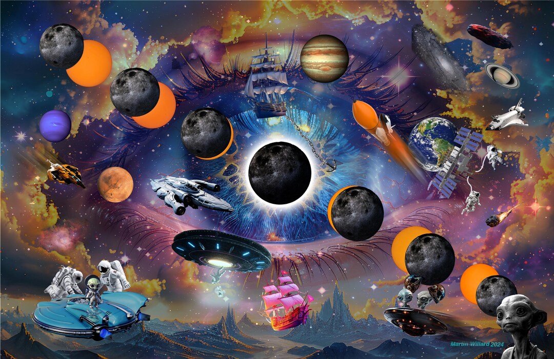 Eye of the Universe a Whimsical Solar Eclipse in a Fun and Fictional ...