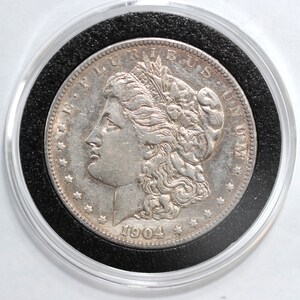 1904 Morgan Silver Dollar in Fine Plus Condition. Comes With Protective ...
