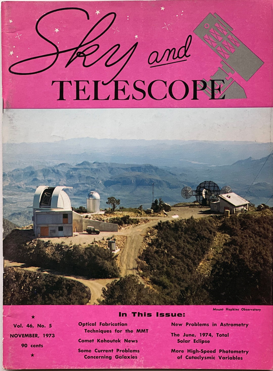 Vintage Sky and Telescope Magazine November 1973 With Questar Telescope ...