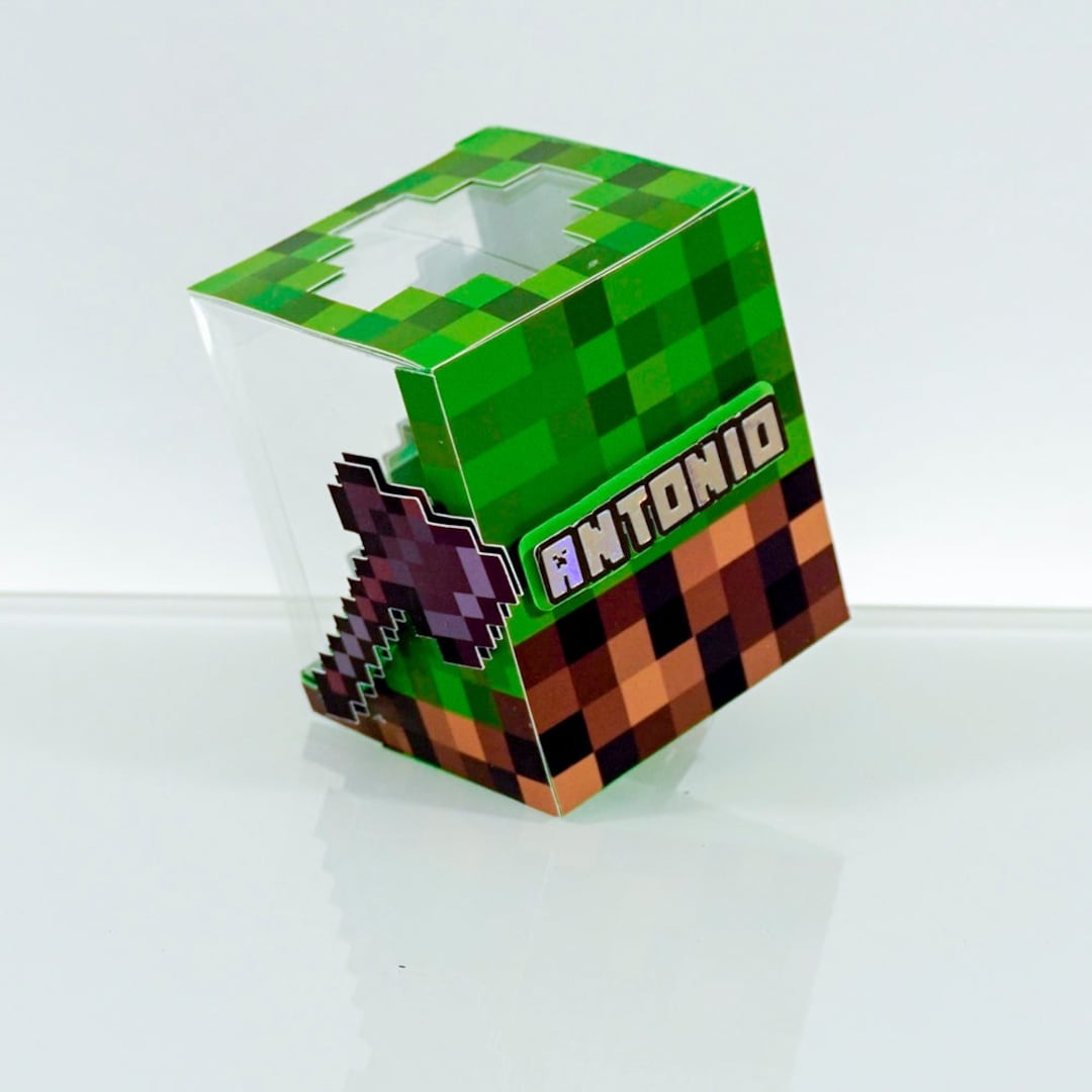 Personalized Video Game Theme Party Favor, Gamer Minecraft Goodie Box ...