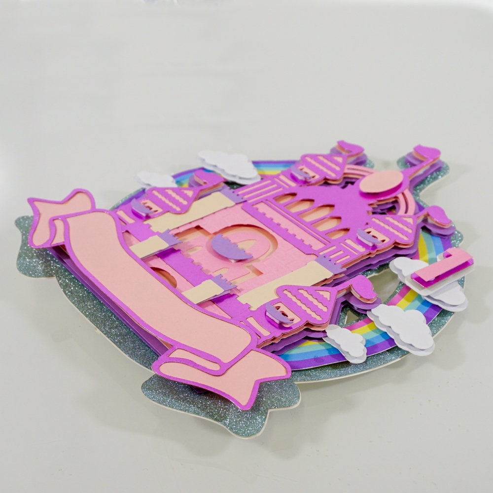 Princess Castle Cake Topper, Personalized Castle Cake Topper, Princess ...