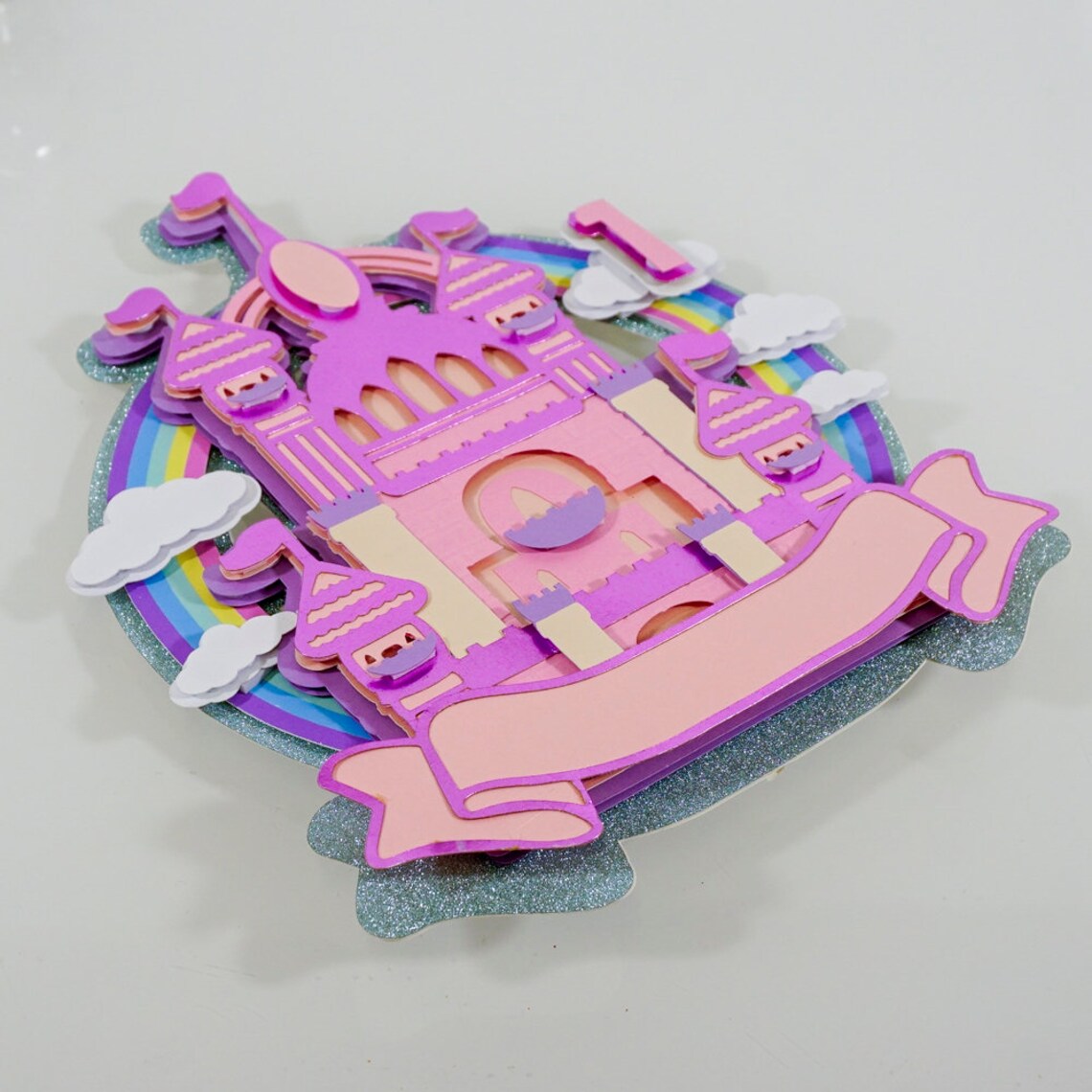 Princess Castle Cake Topper, Personalized Castle Cake Topper, Princess ...