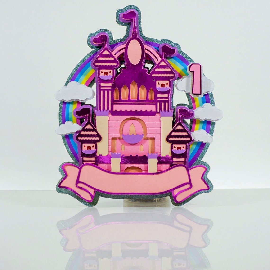 Princess Castle Cake Topper, Personalized Castle Cake Topper, Princess ...