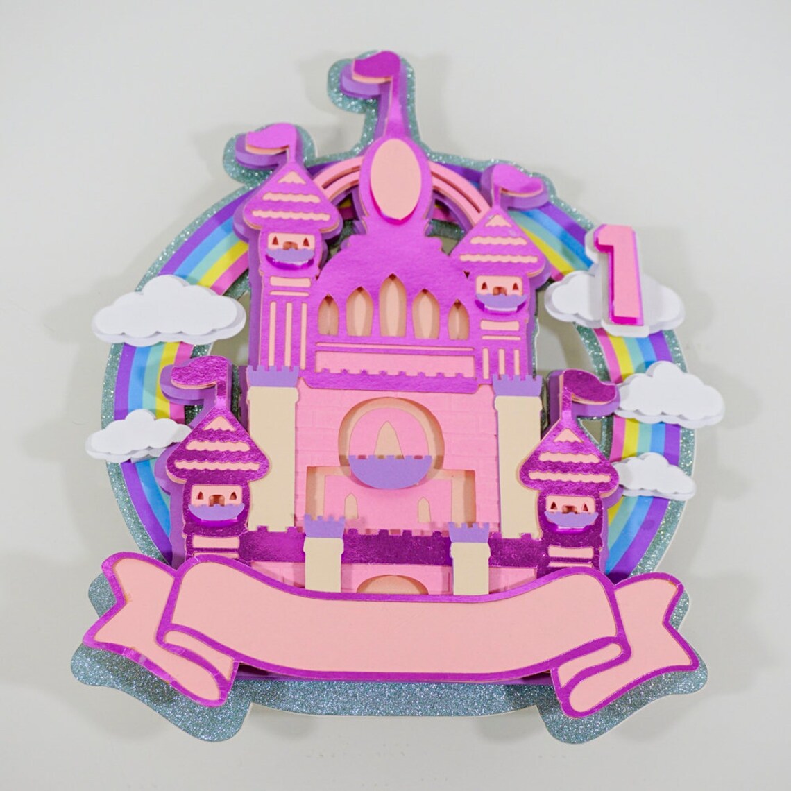 Princess Castle Cake Topper, Personalized Castle Cake Topper, Princess ...