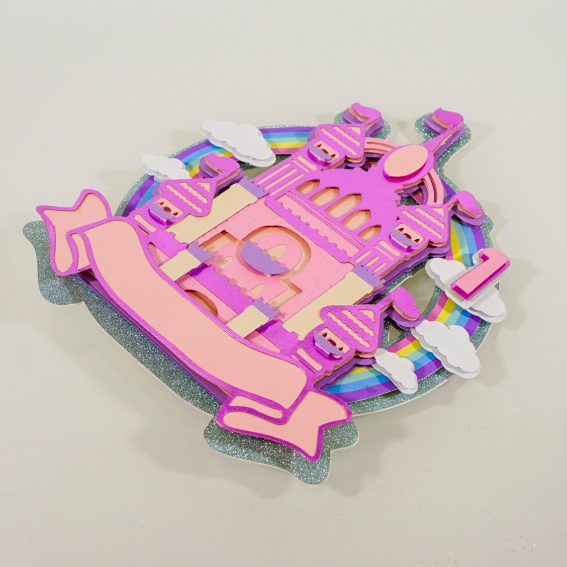 Princess Castle Cake Topper, Personalized Castle Cake Topper, Princess ...