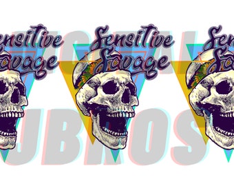 Sensitive Savage Middle Finger Skeleton With Flowers PNG - Etsy