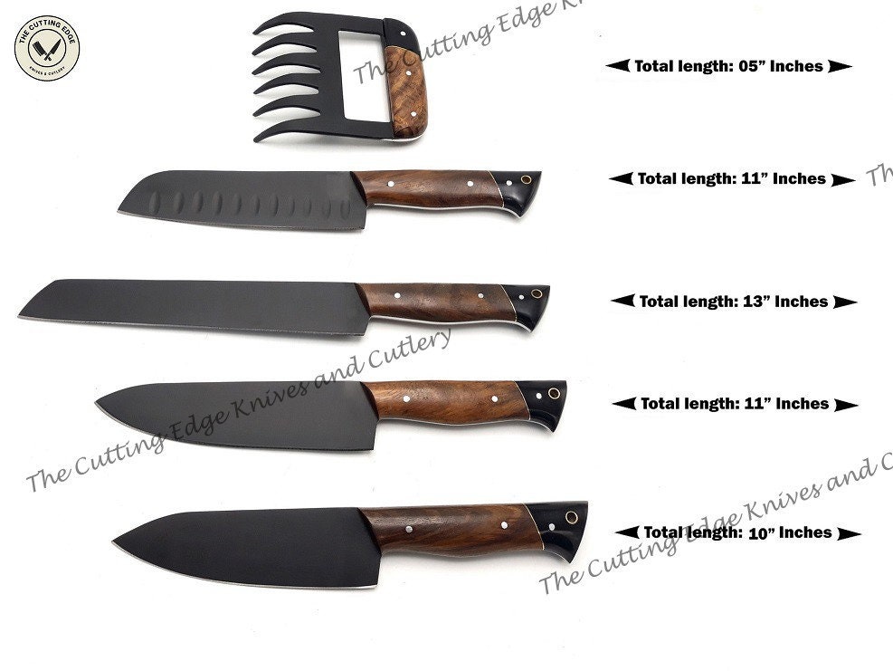 Resinwood Chef Knife Set Custom Kitchen Knife Set 4 Pcs - Etsy