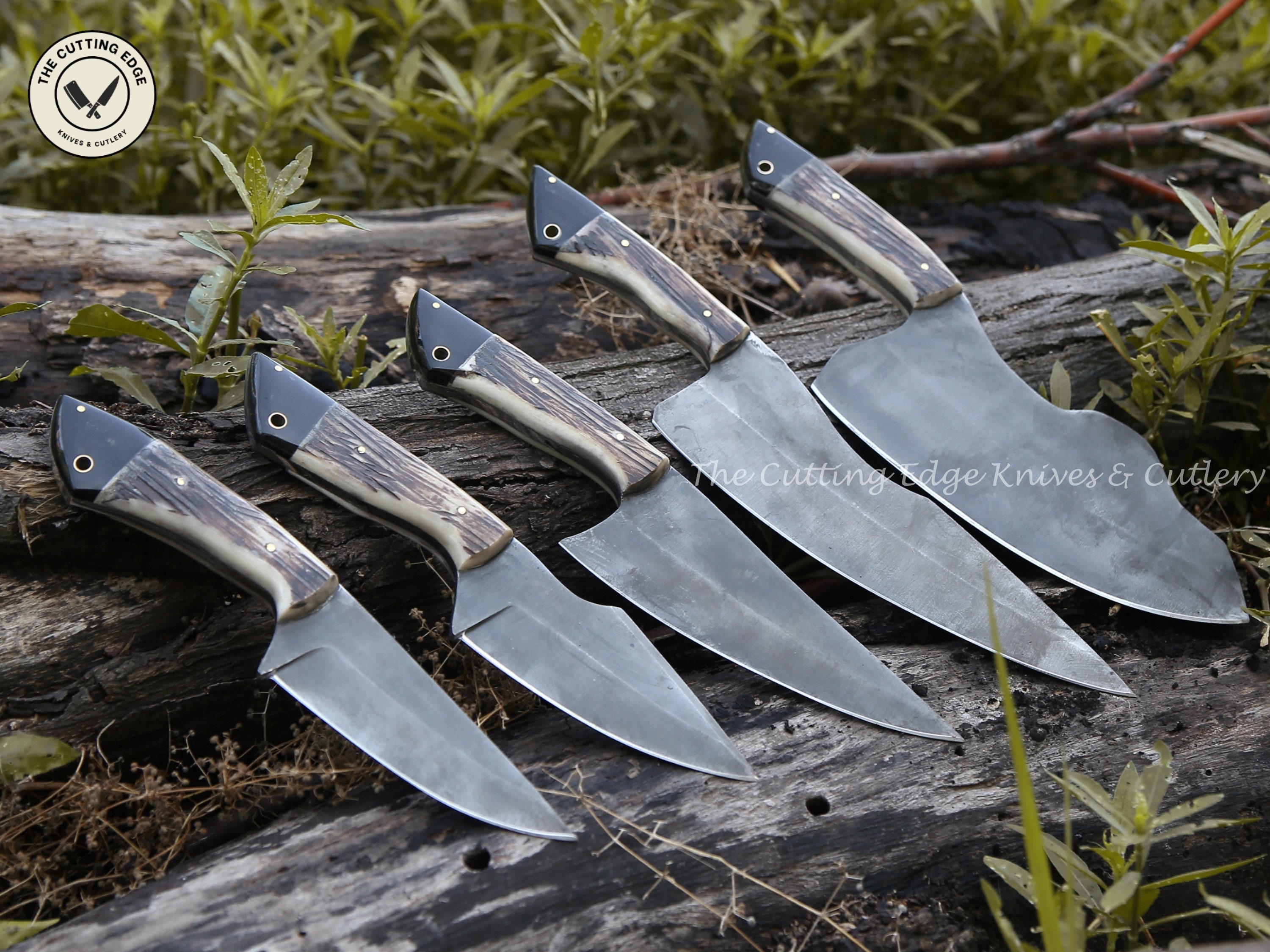 Artisan Crafted Chef Knife Set, Handmade Custom Kitchen Knife Set, 5 ...