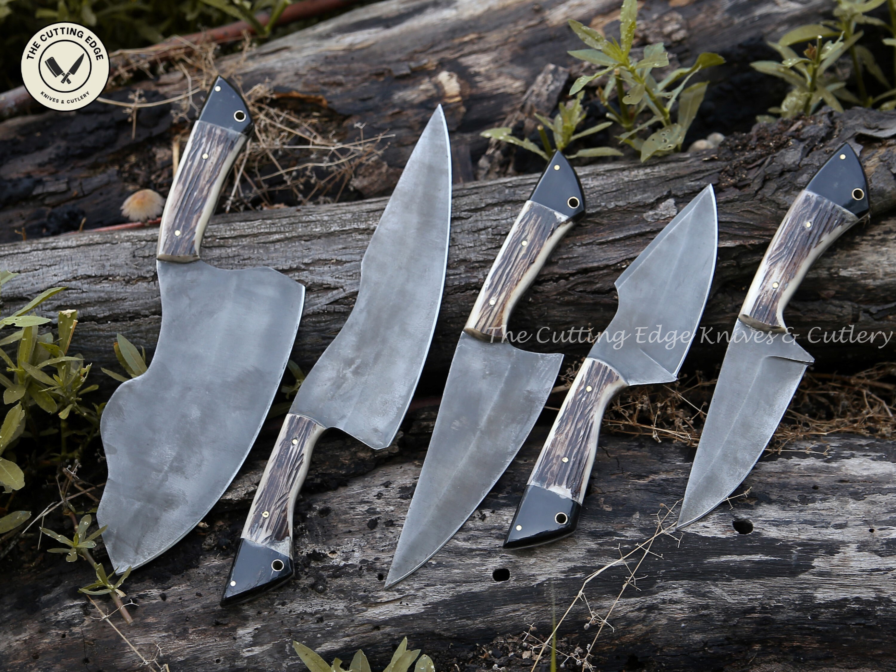 Artisan Crafted Chef Knife Set, Handmade Custom Kitchen Knife Set, 5 ...