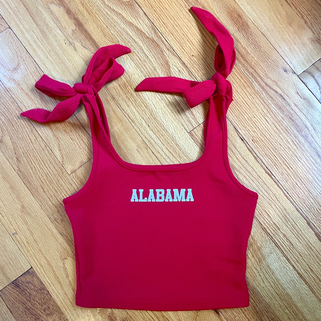 Alabama Tie Shoulder Tank - Etsy