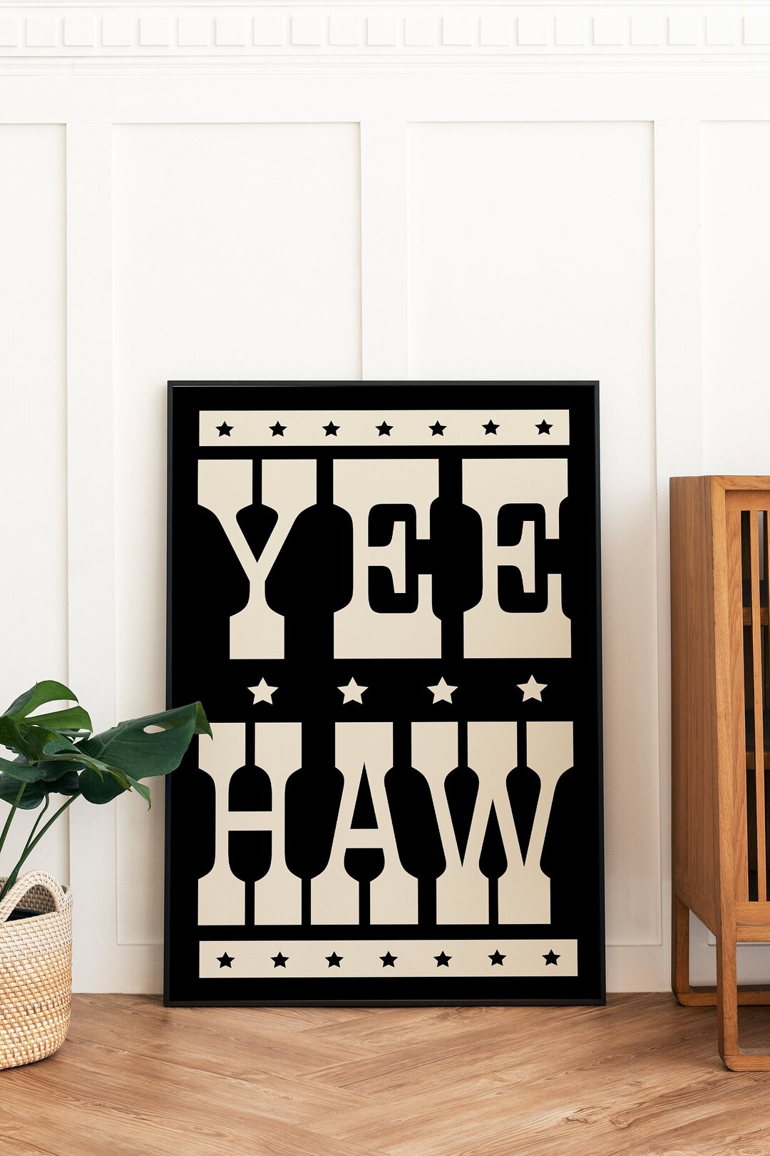Yeehaw Typography Print, Western Farmhouse Wall Art - Etsy