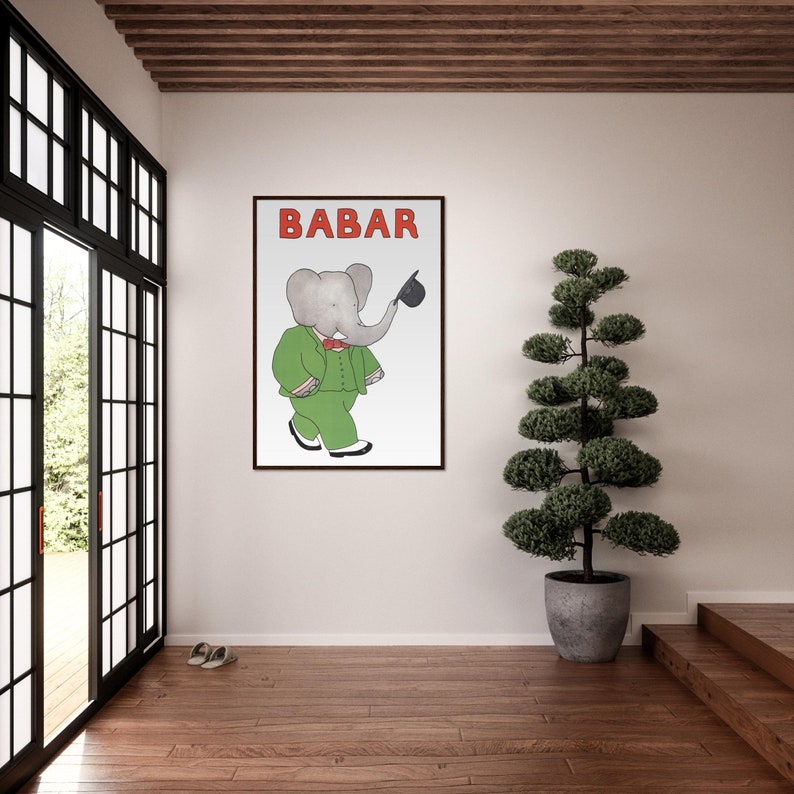 Babar the Elephant Print, Vintage Nursery Wall Art - Etsy
