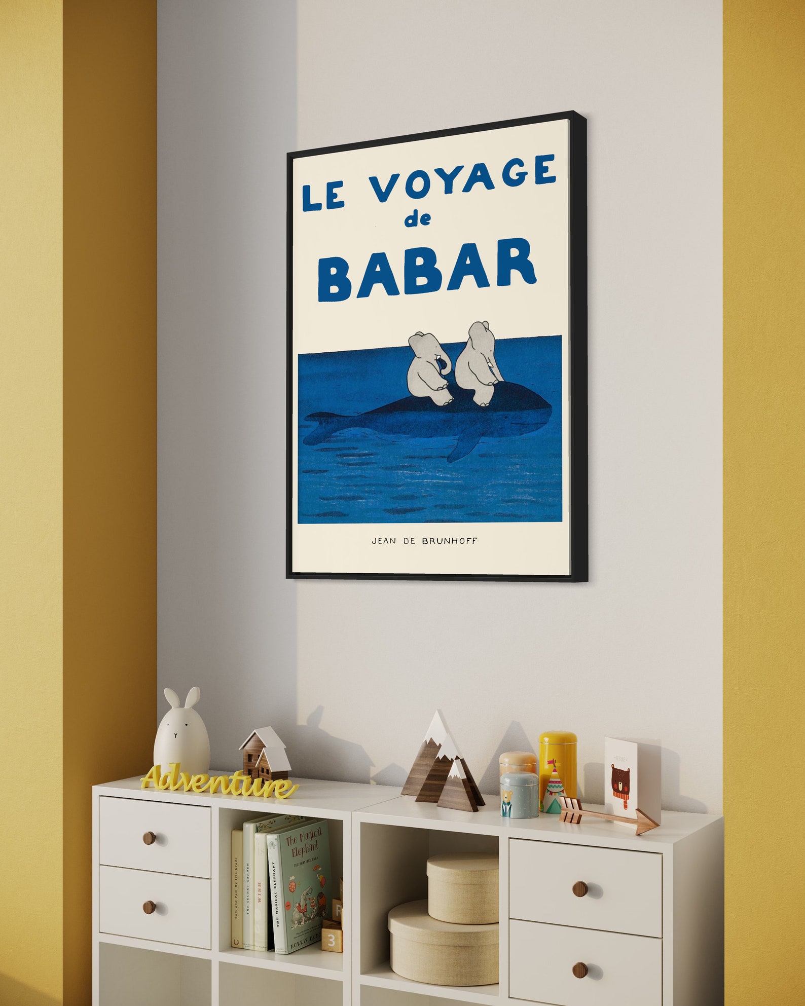 Babar the Elephant Wall Art Nursery Decor Kids Gift Retro Wall Art ...