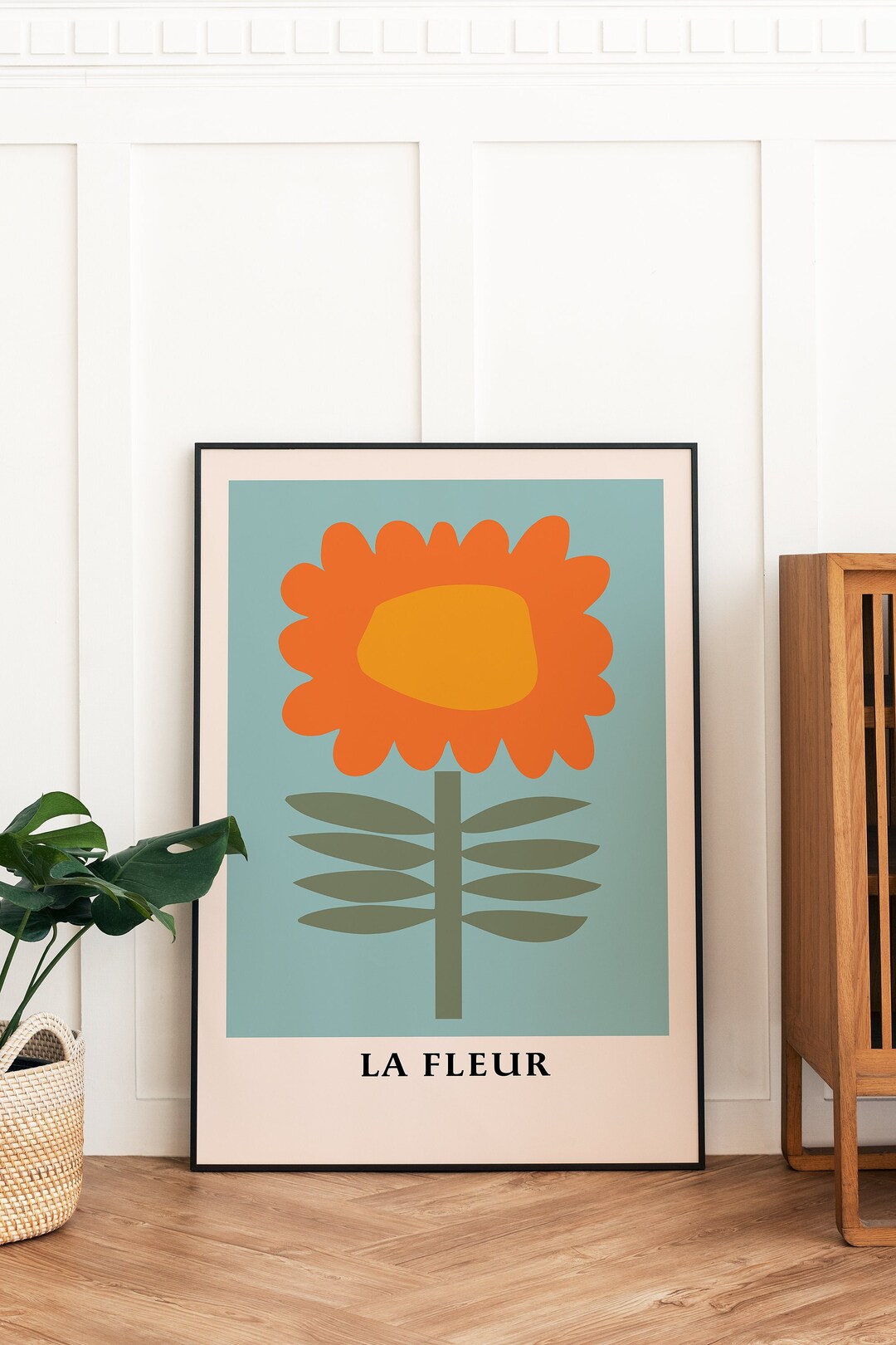 Abstract Botanical Wall Art,sunflower Art,botanical Aesthetics ...