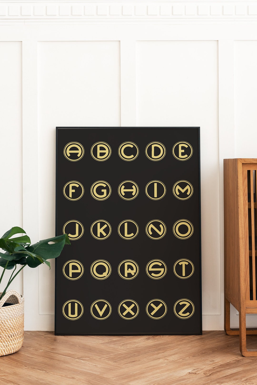 Alphabet Print | Modern Graphic Typography Wall Art - Etsy