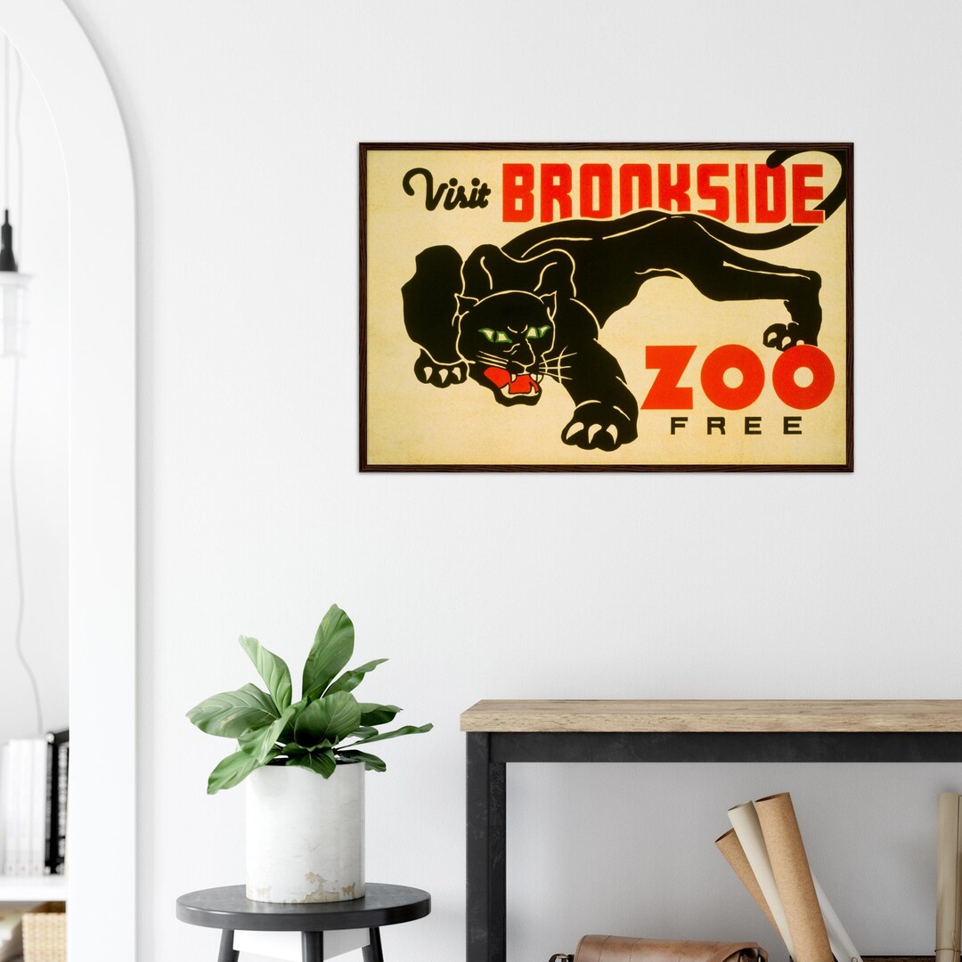 Vintage Print Zoo Advertisement Poster Wild Animal Print Zoo Poster ...