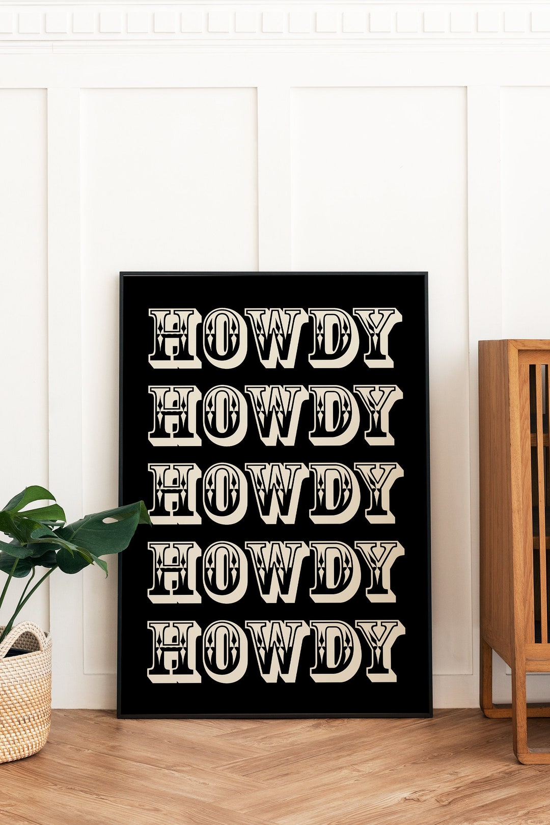 Howdy Typography Wall Art,western Wall Decor,cowboy Poster,art Ranch ...