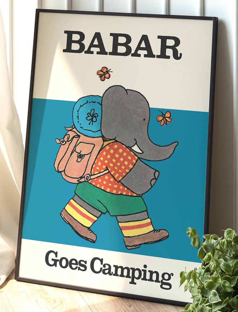 Babar the Elephant Wall Art Printable Wall Art Nursery Decor Kids Gift ...