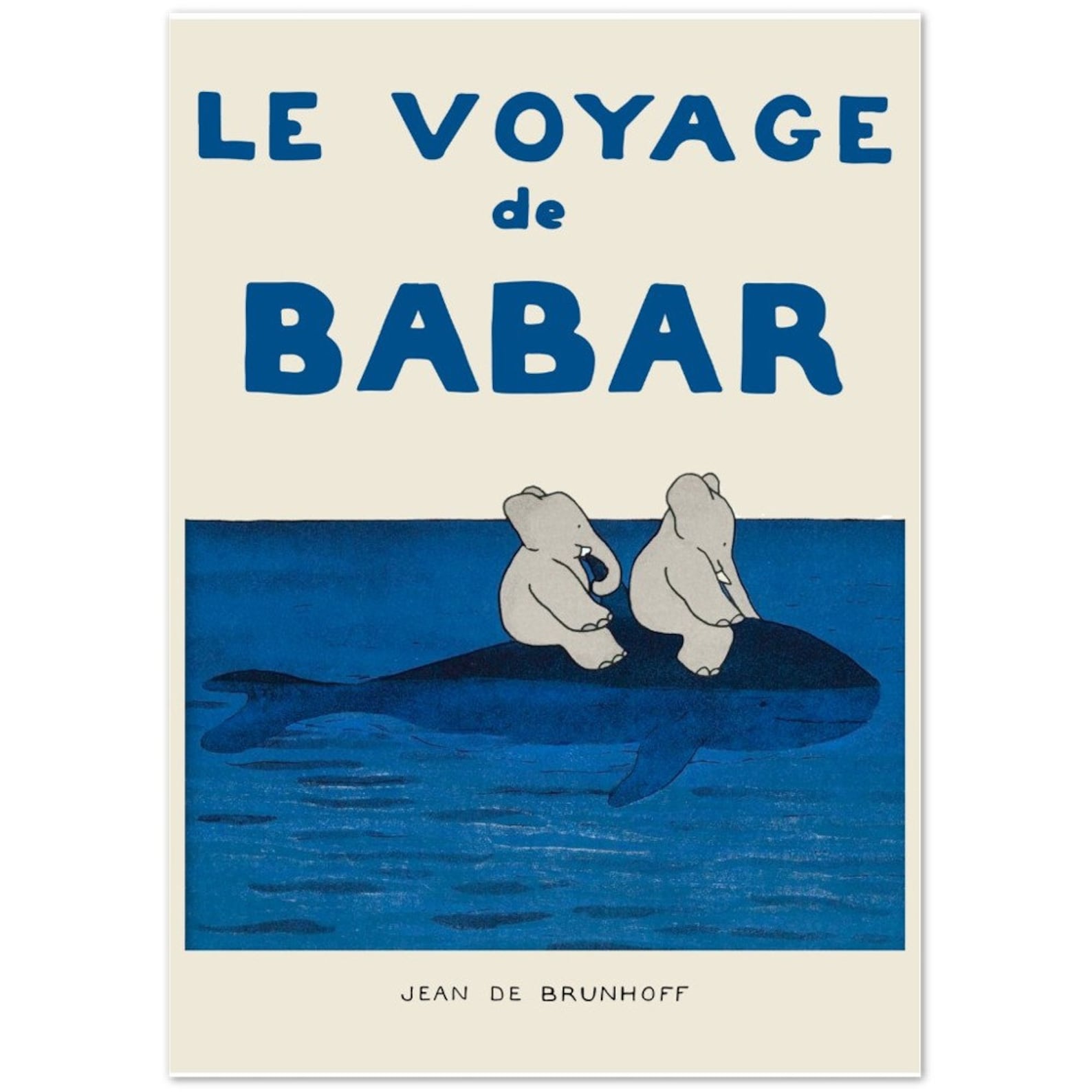 Babar the Elephant Wall Art Nursery Decor Kids Gift Retro Wall Art ...