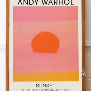 Andy Warhol Print Andy Warhol Sunset Print Museum Print Modern Art Andy ...
