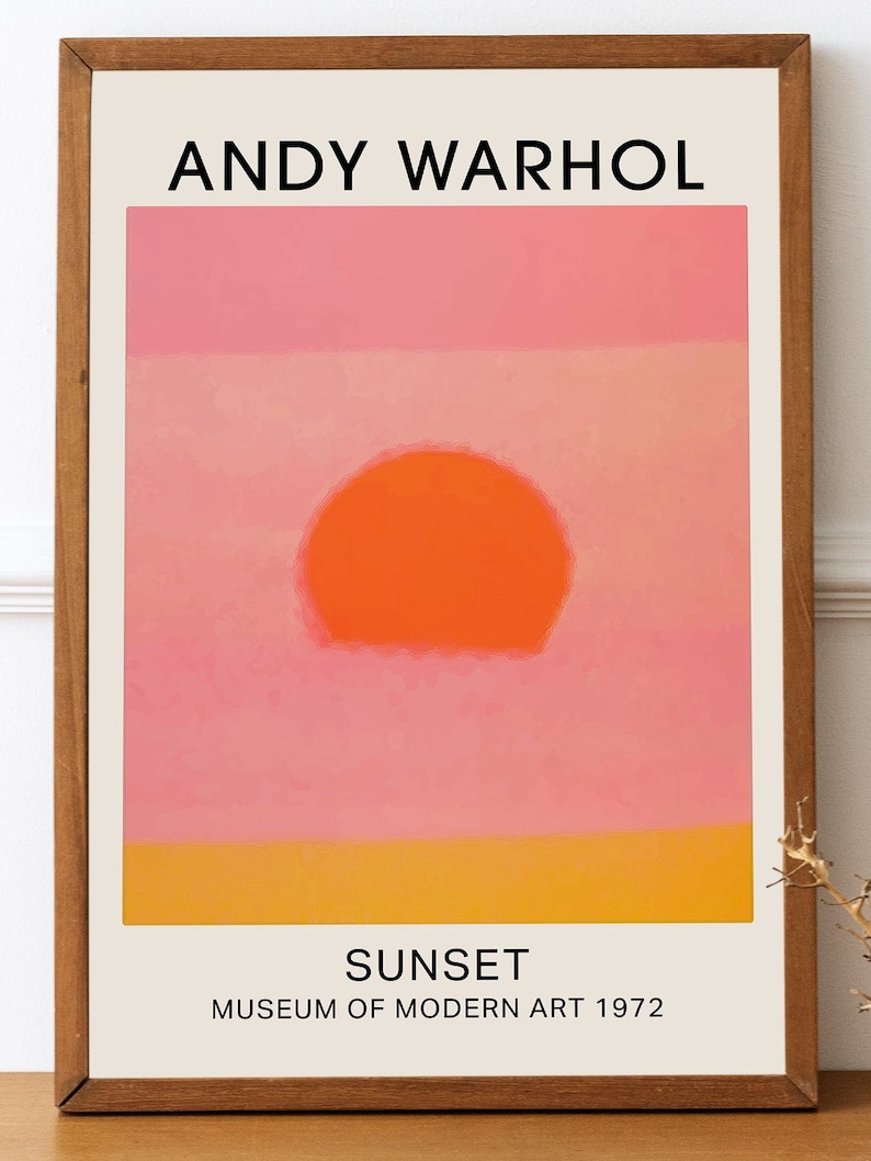 Andy Warhol Print Andy Warhol Sunset Print Museum Print Modern Art Andy ...