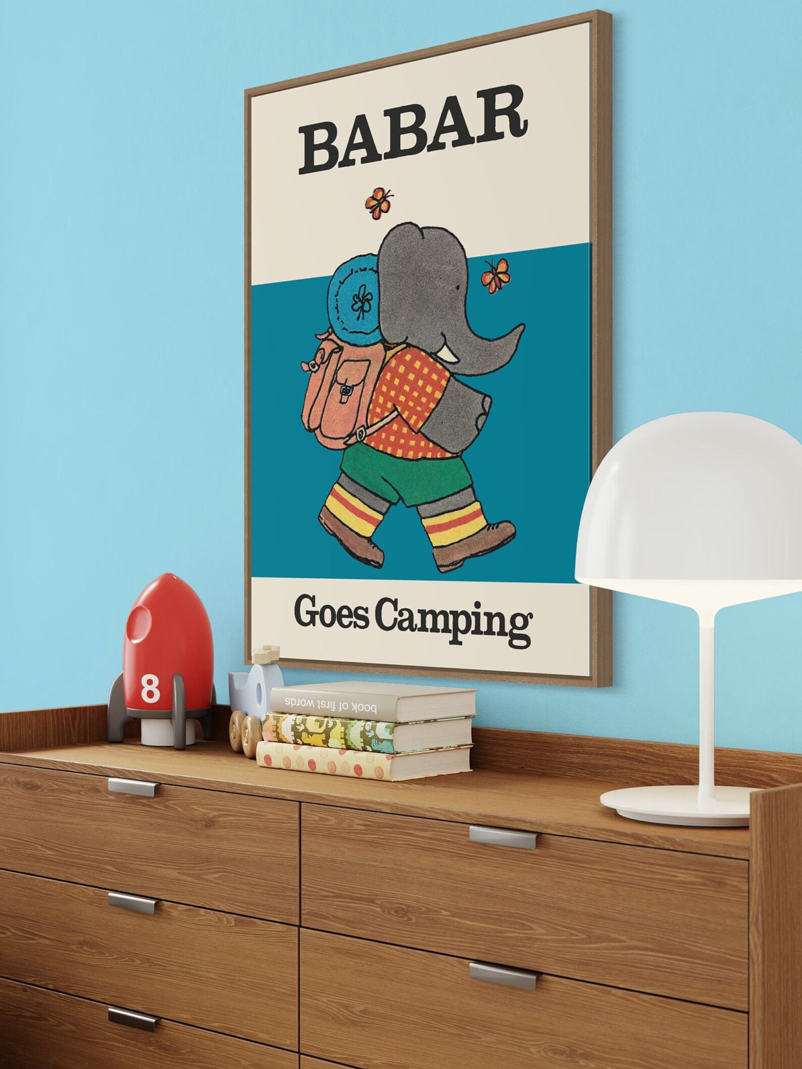 Babar the Elephant Wall Art Nursery Decor Kids Gift Retro Wall Art ...