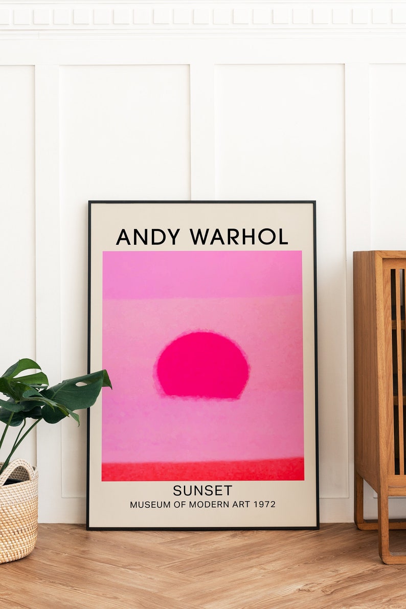 Andy Warhol Print Andy Warhol Sunset Museum Print Modern - Etsy