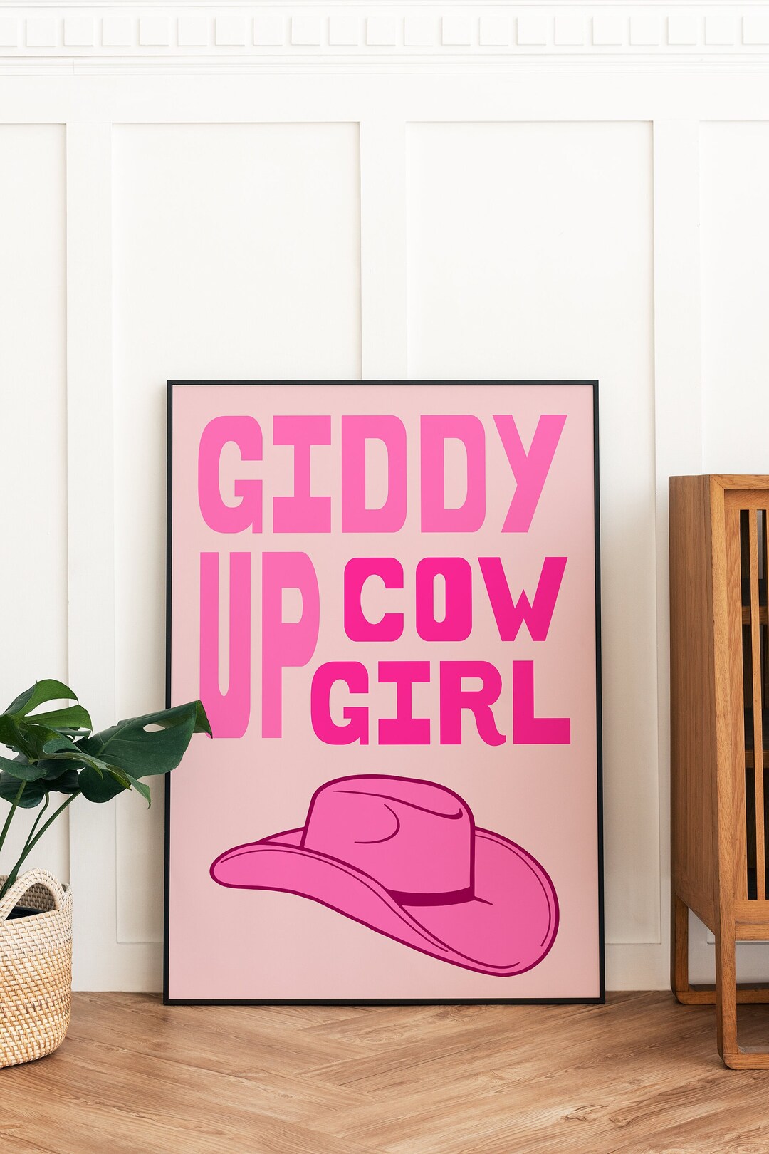 Giddy up Cowgirl Print, Typography Poster, Western Wall Decor, Funky ...