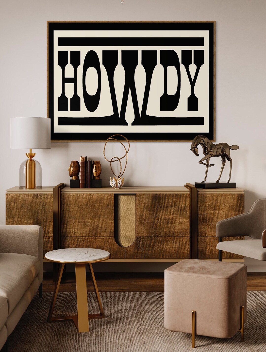 Howdy Typography Wall Art Print,western Wall Decor,cowboy Poster,ranch ...