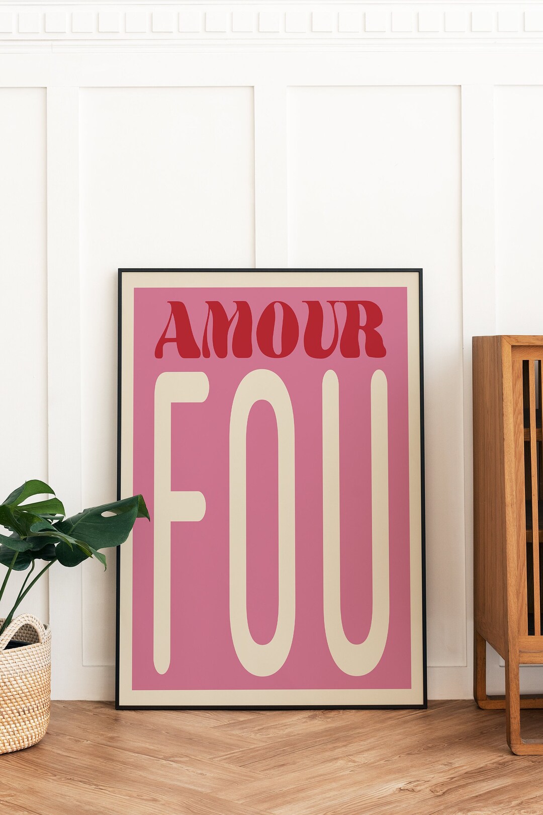 Amour Fou Art Print Crazy Love Poster Modern Typography Print Home ...