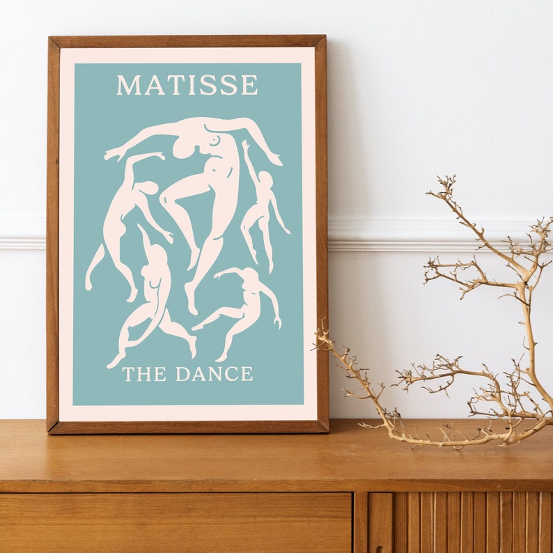Matisse 'the Dance' Exhibition Poster, Light Blue Minimalist Art - Etsy