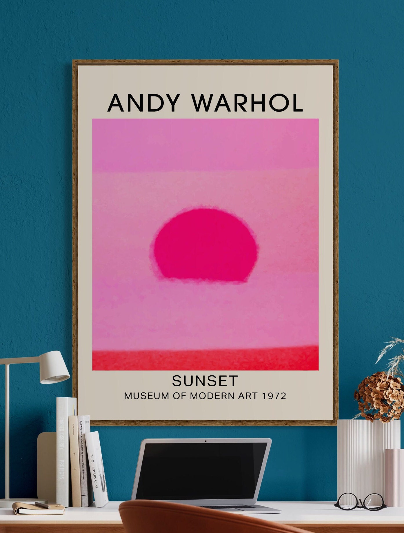Andy Warhol Print, Andy Warhol Sunset Print, Set of 3, Museum Print ...