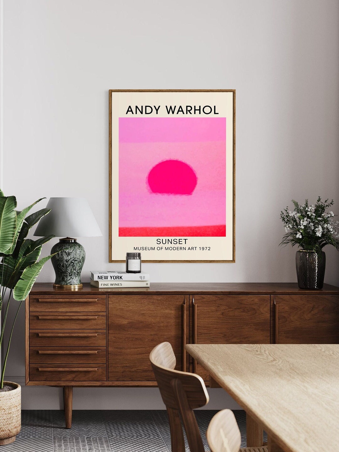 Andy Warhol Print, Andy Warhol Sunset, Museum Print Modern Art, Andy ...