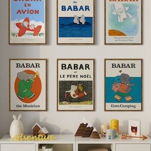 Babar the Elephant Nursery Prints, Set of 9 (digital Download) - Etsy