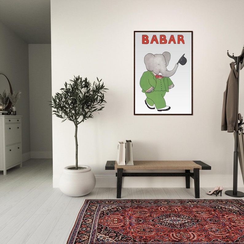 Babar the Elephant Print, Vintage Nursery Wall Art - Etsy