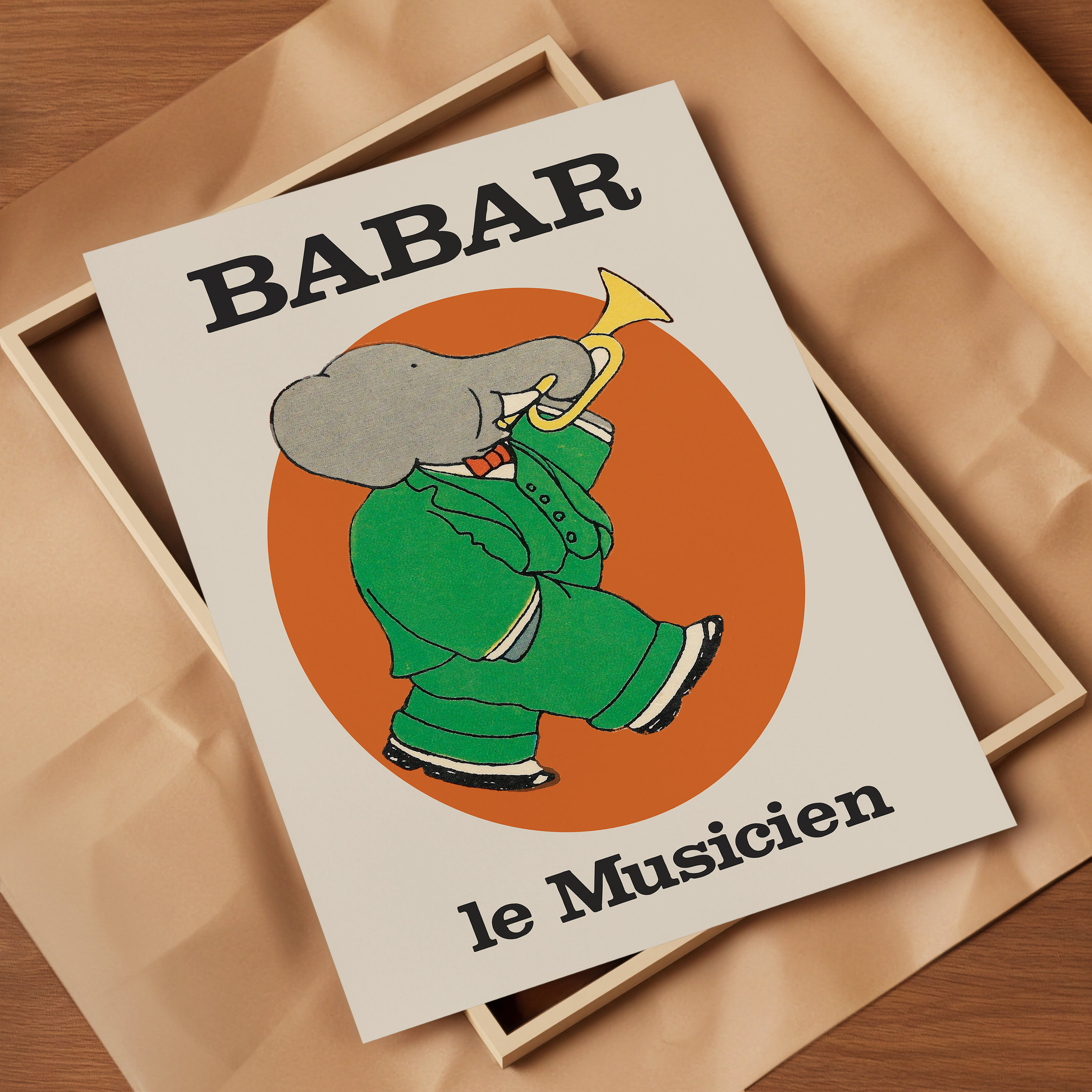 Babar the Elephant Print, Retro Nursery Decor - Etsy