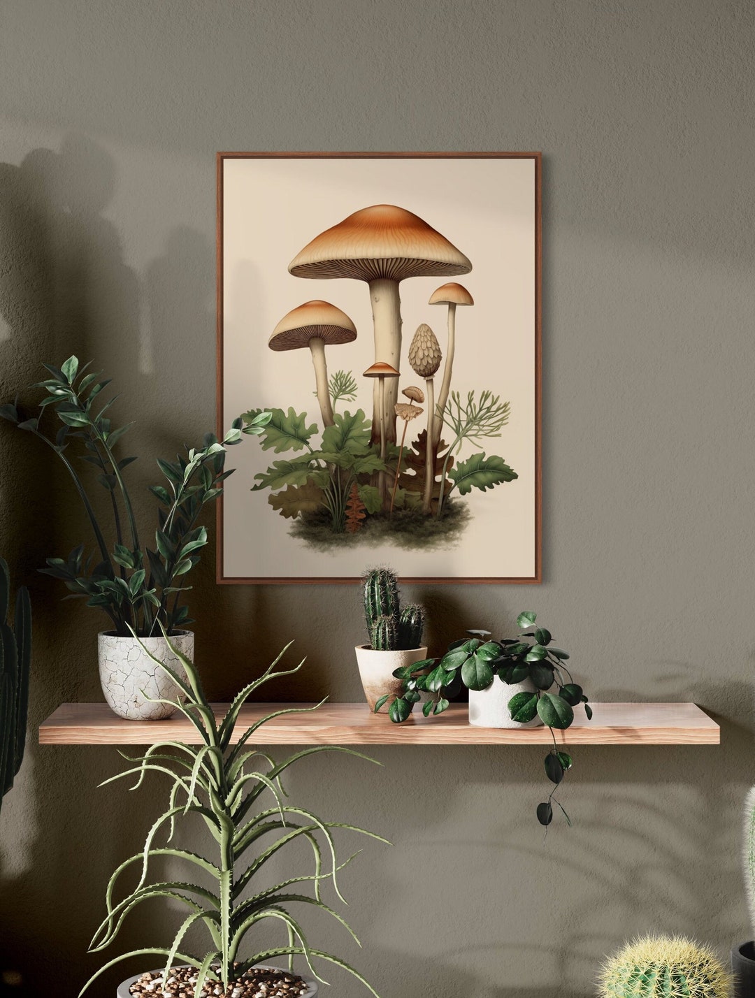 Botanical Mushrooms | Cottagecore Print, Vintage Fungi Print ...