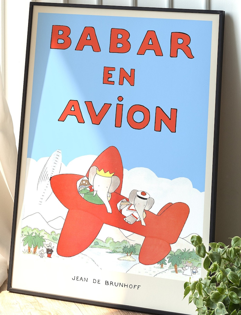 Babar the Elephant Print, Retro Nursery Decor (digital Download) - Etsy