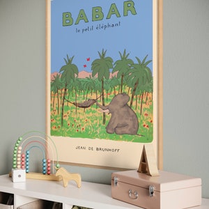 Babar the Elephant Wall Decor, Nursery Set of 9 Print, Vintage Nursery ...