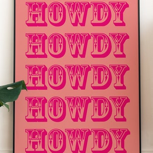 Howdy Typography Wall Art,western Wall Decor,cowboy Poster,art Ranch ...