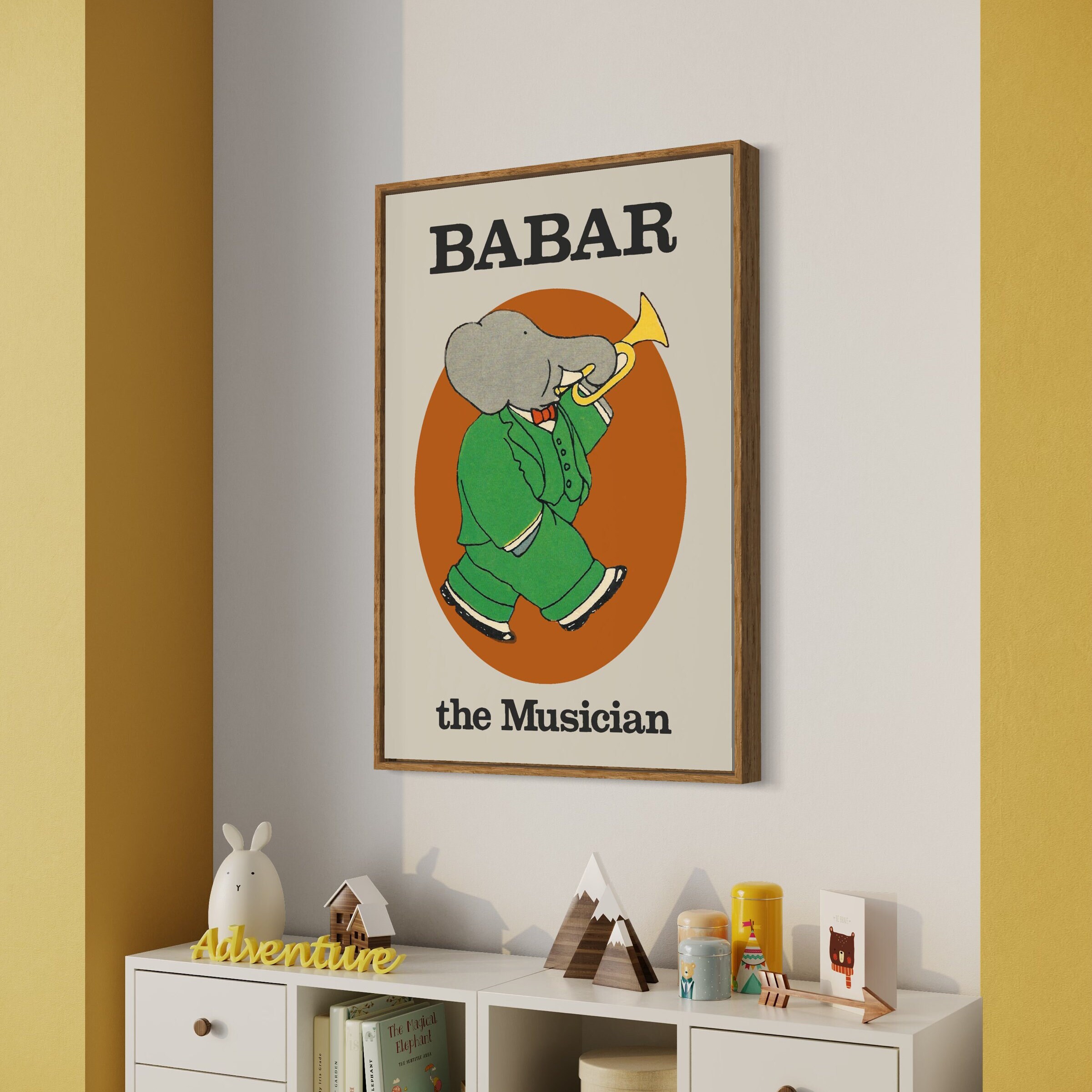 Babar the Elephant Wall Art Nursery Decor Kids Gift Printable Wall Art ...