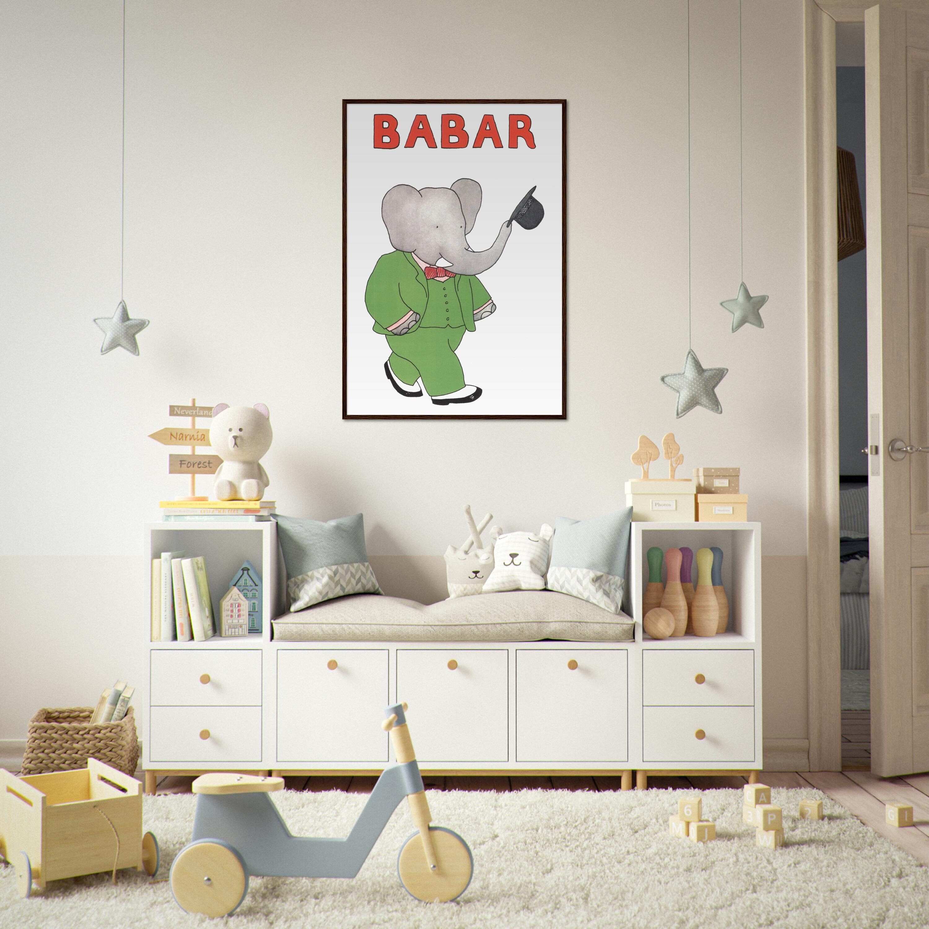 Babar the Elephant Print, Vintage Nursery Wall Art - Etsy