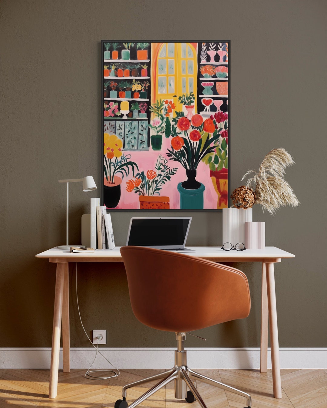 Flower Shop Print, Botanical Wall Art, Floral Decor Poster, Flower Shop ...