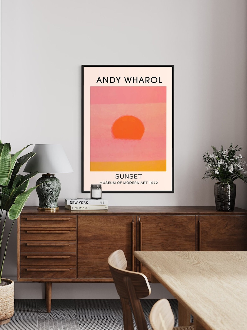 Andy Warhol Print Andy Warhol Sunset Print Museum Print Modern Art Andy ...