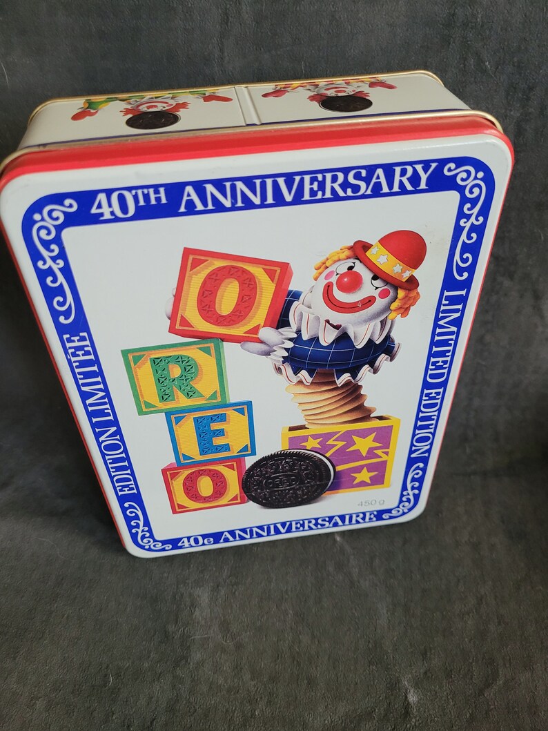 OREO 40th Anniversary Cookie Can VINTAGE Limited Edition: Display Can ...