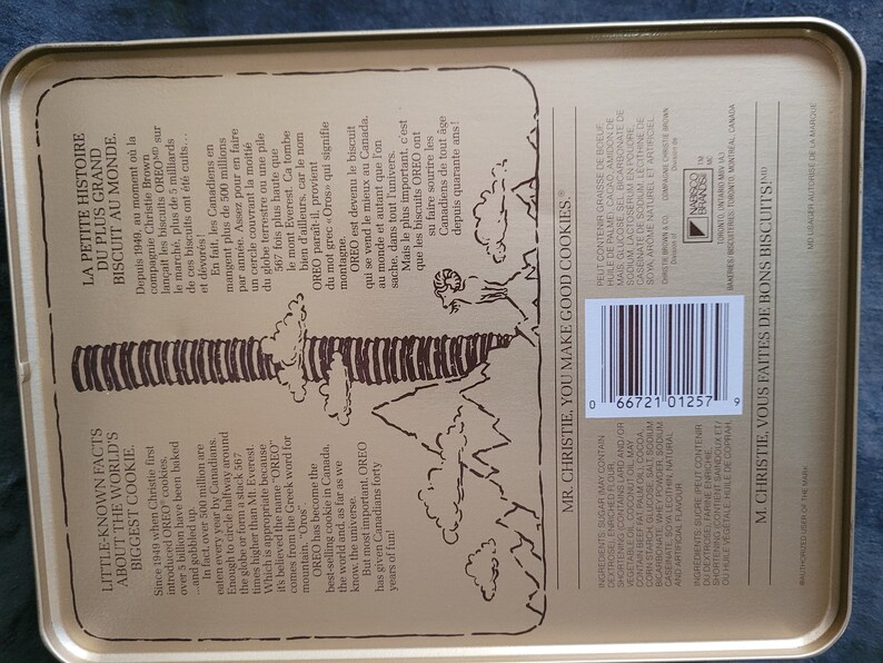 OREO 40th Anniversary Cookie Can VINTAGE Limited Edition: Display Can ...