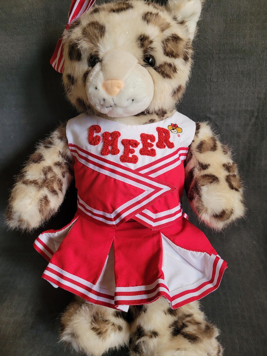 Build A Bear Sparkle Snow Leopard Plush Cat in Cheerleader Outfit - Etsy