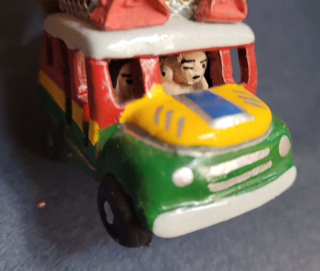 Midcentury South America Folk Art Clay Bus - Etsy